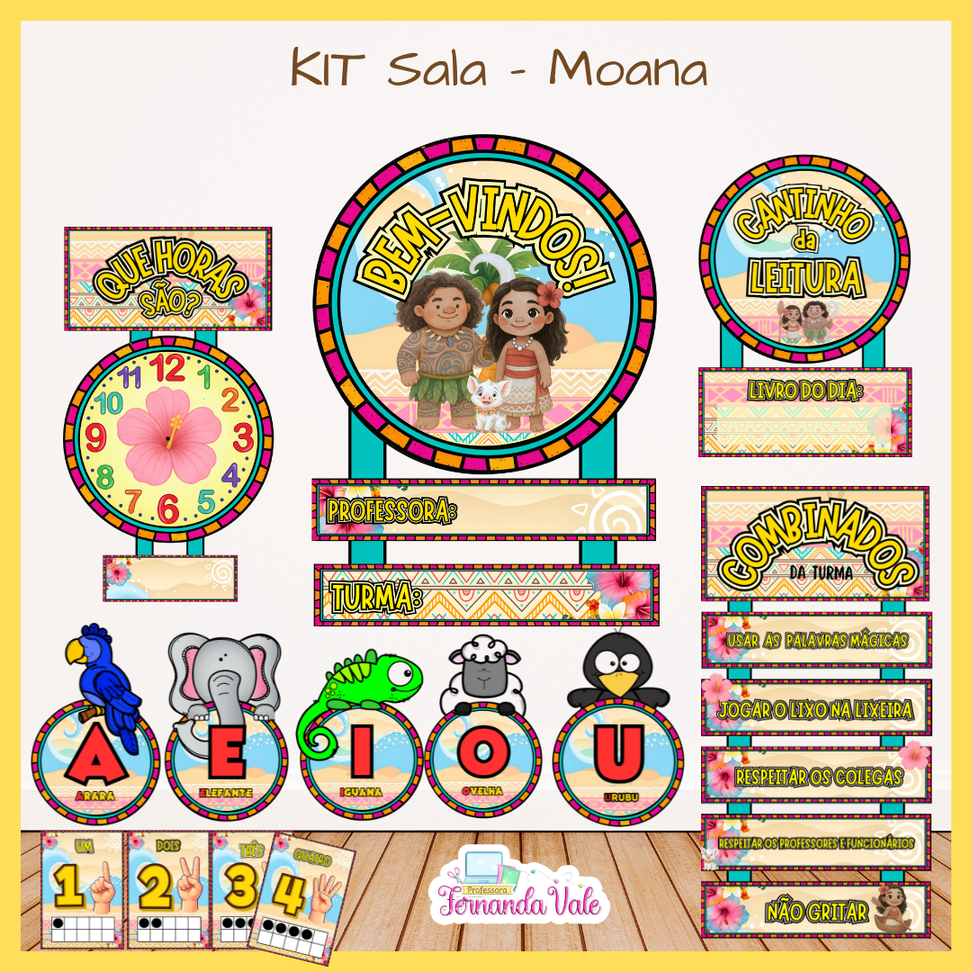 Kit Sala - MOANA - Professora Fernanda Vale